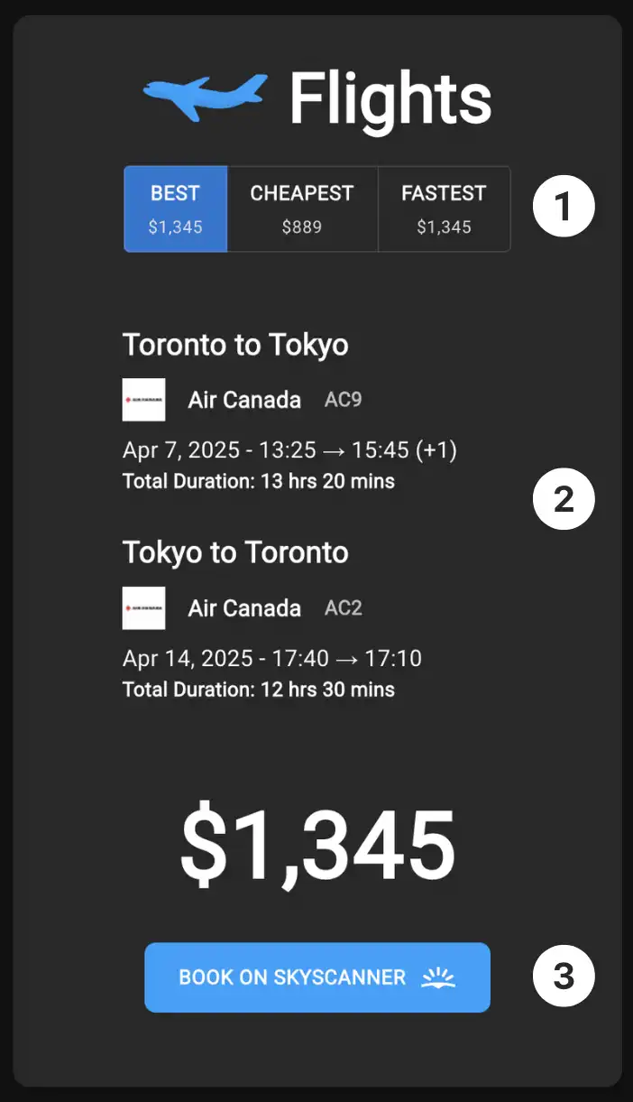 FlyBnB: Get flights & Airbnb prices in one smart search