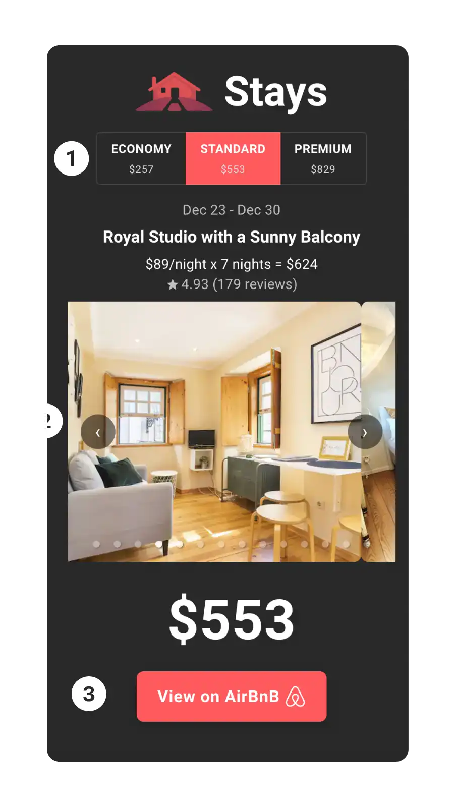 FlyBnB: Get flights & Airbnb prices in one smart search